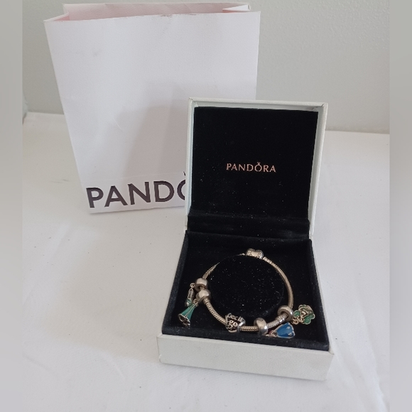 Pandora | Accessories | Pandora Bracelet With 5 Charms Disney Princess ...